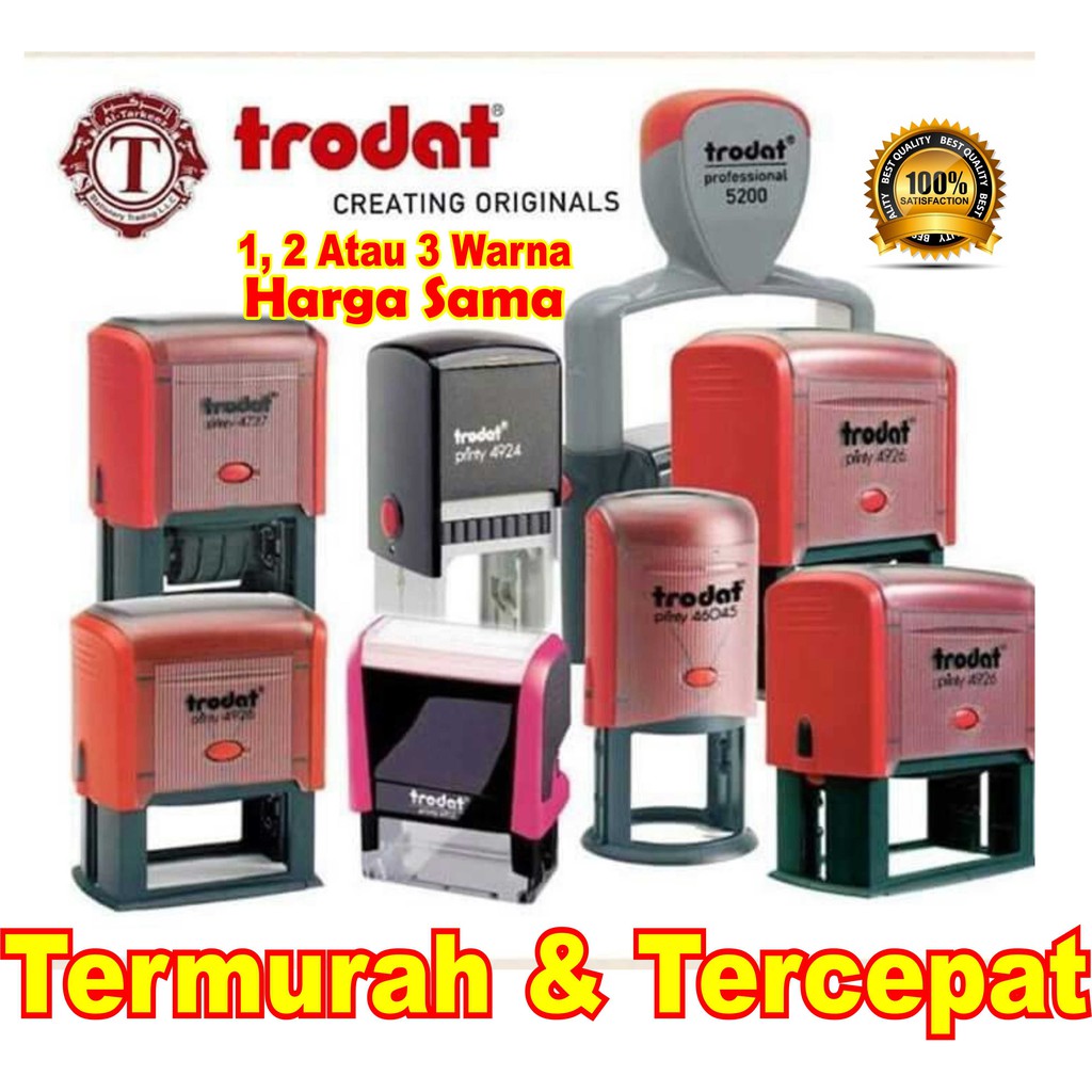 Jual CETAK STEMPEL WARNA TRODAT (Persegi PANJANG). original berkualitas | Shopee Indonesia