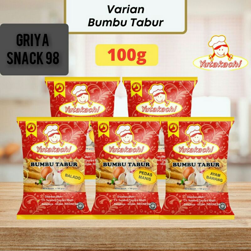 Jual Varian Bumbu Tabur 100 Gram Yutakachi / Bubuk Tabur Aneka Rasa ...