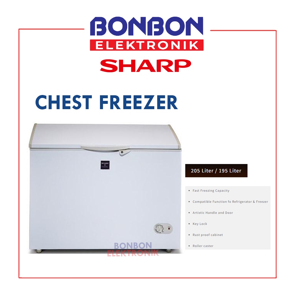 Jual Sharp Chest Freezer 195 LITER / 195L FRV-200 / FRV200 Fast Freeze ...