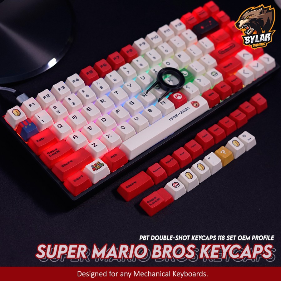 Jual Super Mario Bros 118 Set Keycaps OEM Profile | Shopee Indonesia