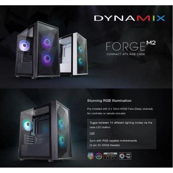 Jual Tecware FORGE M2 RGB Tempered Glass Micro Tower ATX Case [Black ...