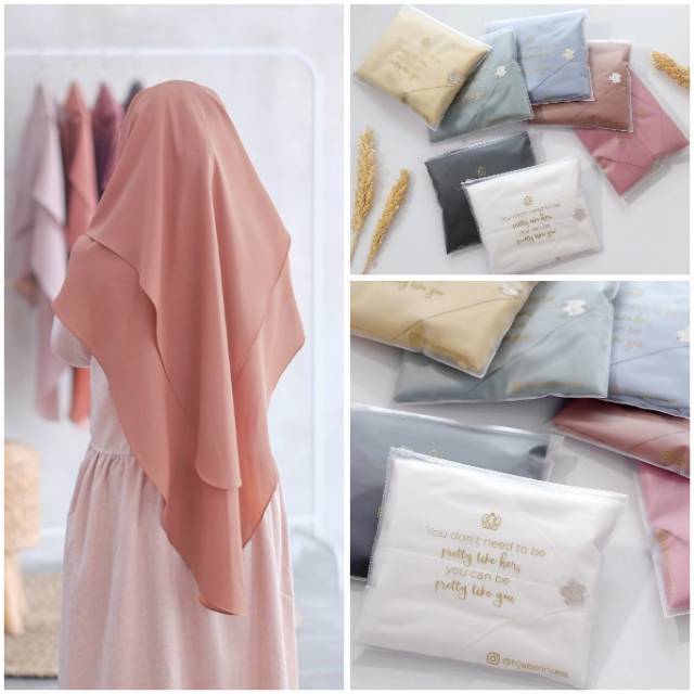 Jual FREE POUCH Kayla khimar hemlock white sushi black army ...