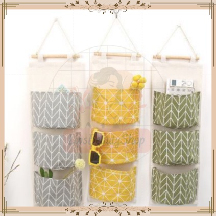 Jual Rak Gantung Kanvas Korea | Rak Minimalis 3 Sekat Gantung | Shopee ...