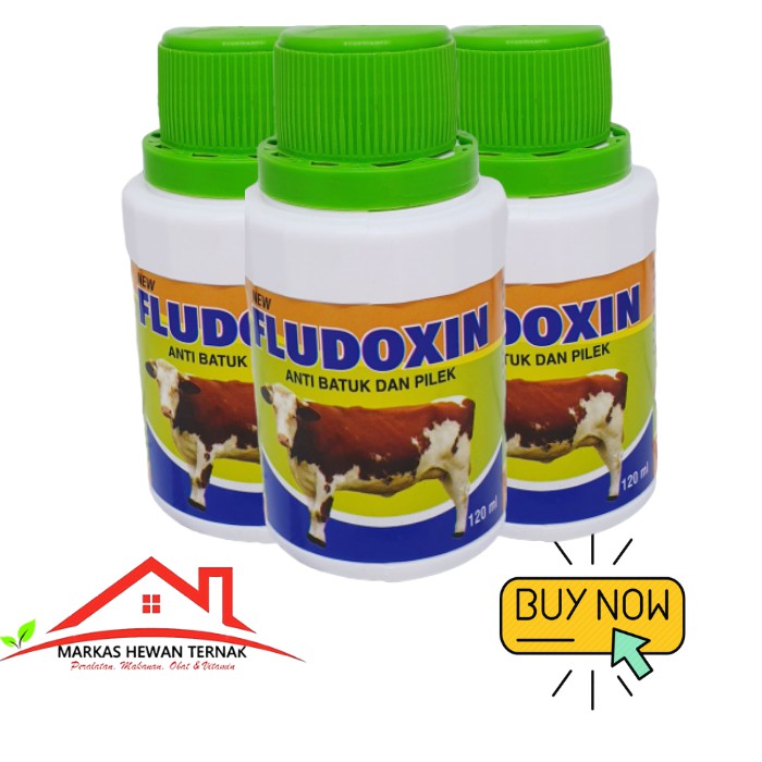 Jual FLUDOXIN 120 ML OBAT HEWAN FLU BATUK PILEK SAPI KERBAU KAMBING ...