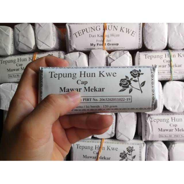 Jual Tepung Hunkwe Tepung Dawet 120 gram Bunga Mawar Mekar Hunkwee Hun ...