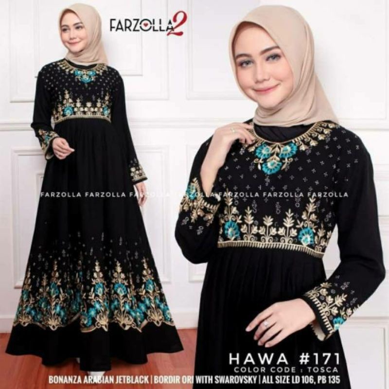 Jual GAMIS HITAM SYARI WANITA DEWASA IBU MUSLIMAH ELEGAN MODEL TERBARU ...