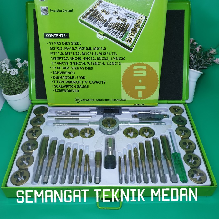 Jual 40PCS MATA HAND TAP TAPS AND DIE DIES SENAI DRAT SET 40 PCS TEKIRO ...