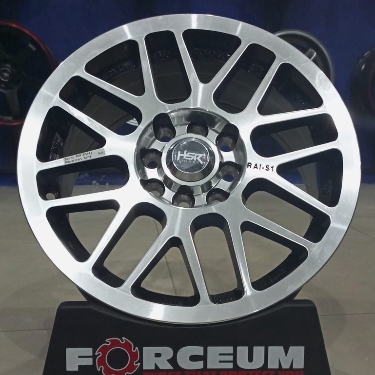 Jual Velg Mobil r15 HSR RAI-S1 lebar 6,5 lubang 8 pcd 4x100-114,3 ...