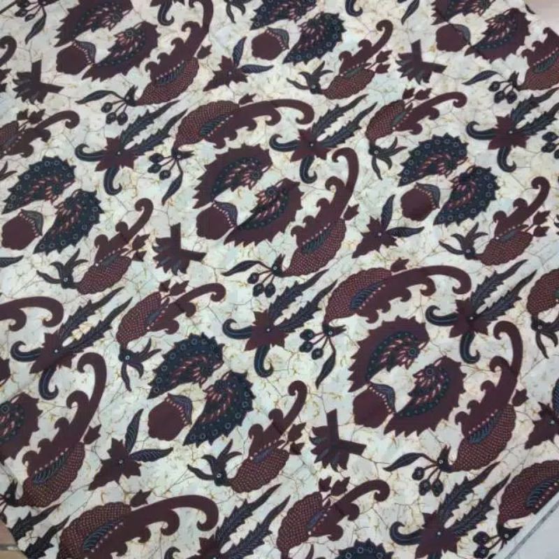 Jual kain batik solo motif sayap garuda warna dasar putih tulang ...