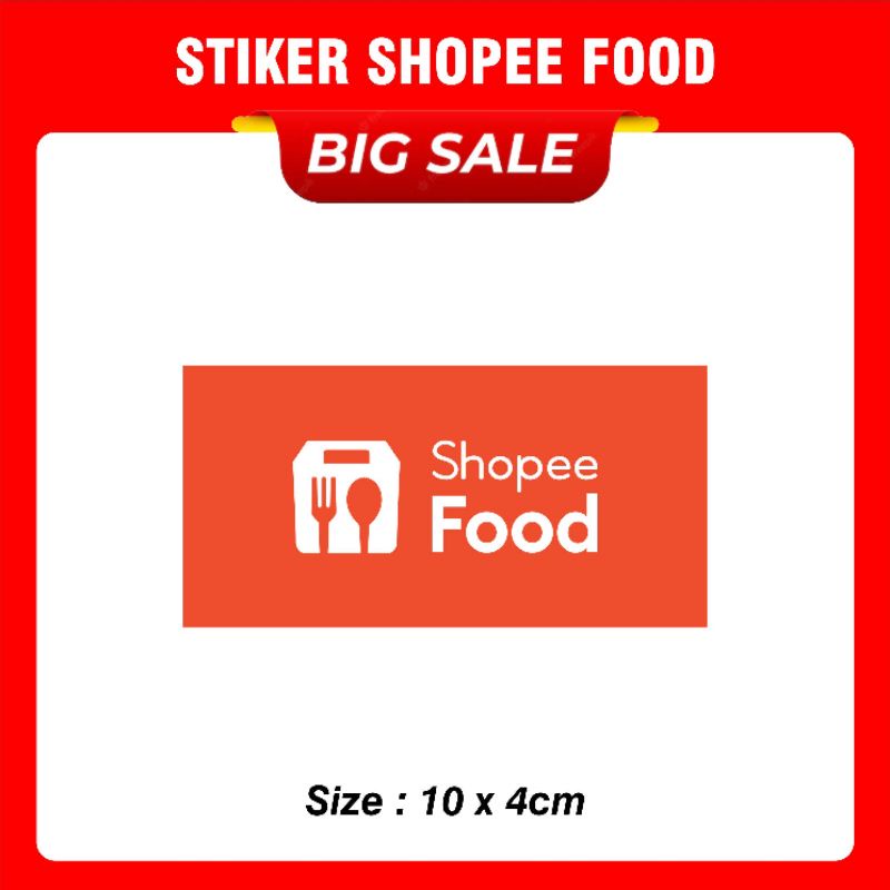 Jual Stiker ShopeeFood Vinyl Size 10x4cm | Shopee Indonesia