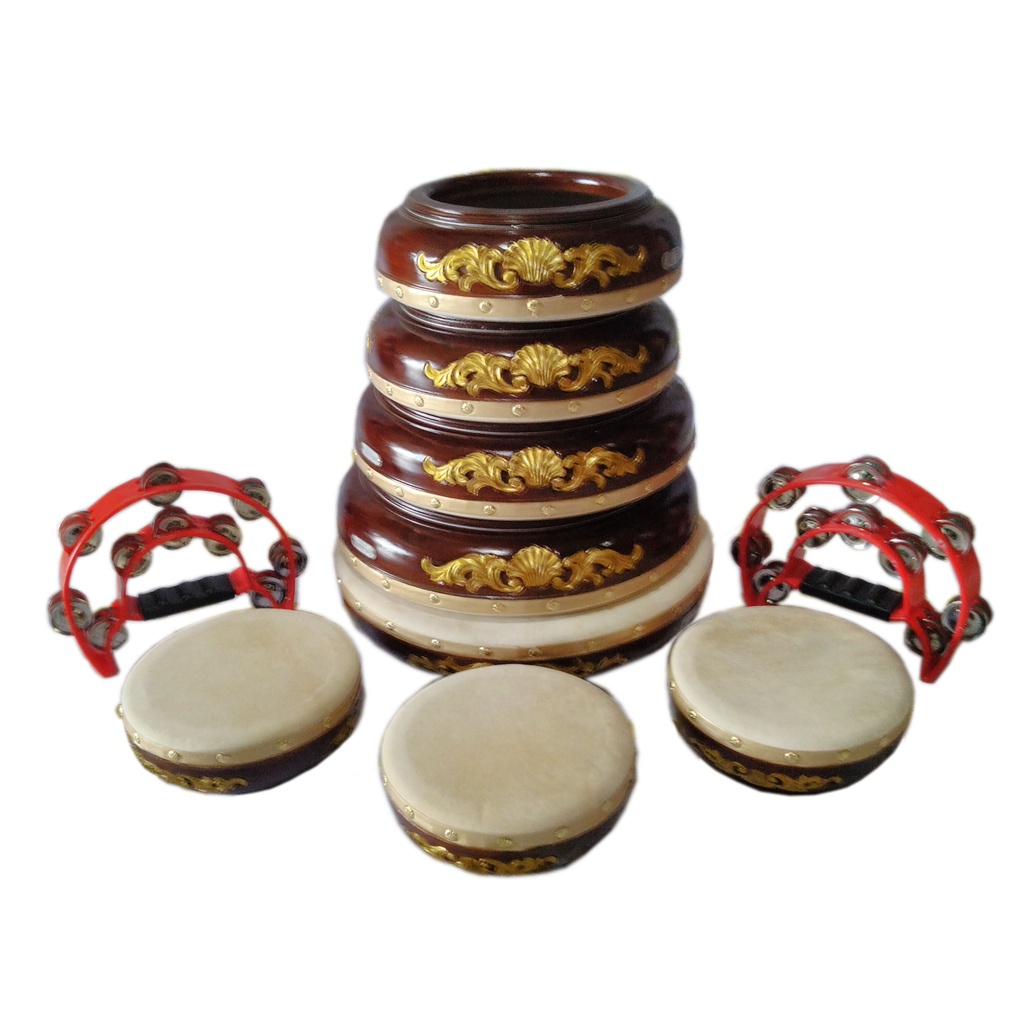 Jual rebana kasidah 1 set lengkap polos & ukir jepara - professional ...
