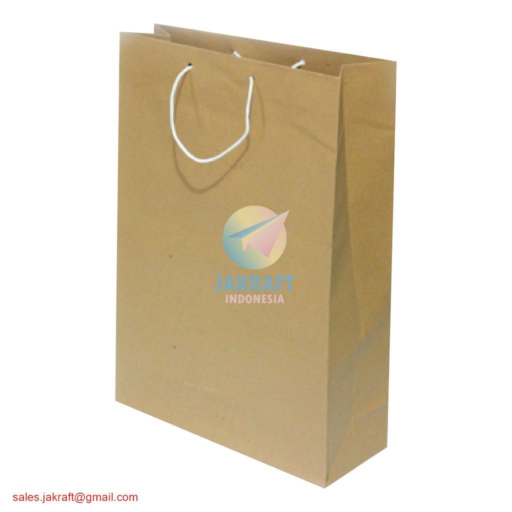 Jual Paper Bag Coklat XL Besar P29 x T40 x L10 cm Tebal 200 Gram ...