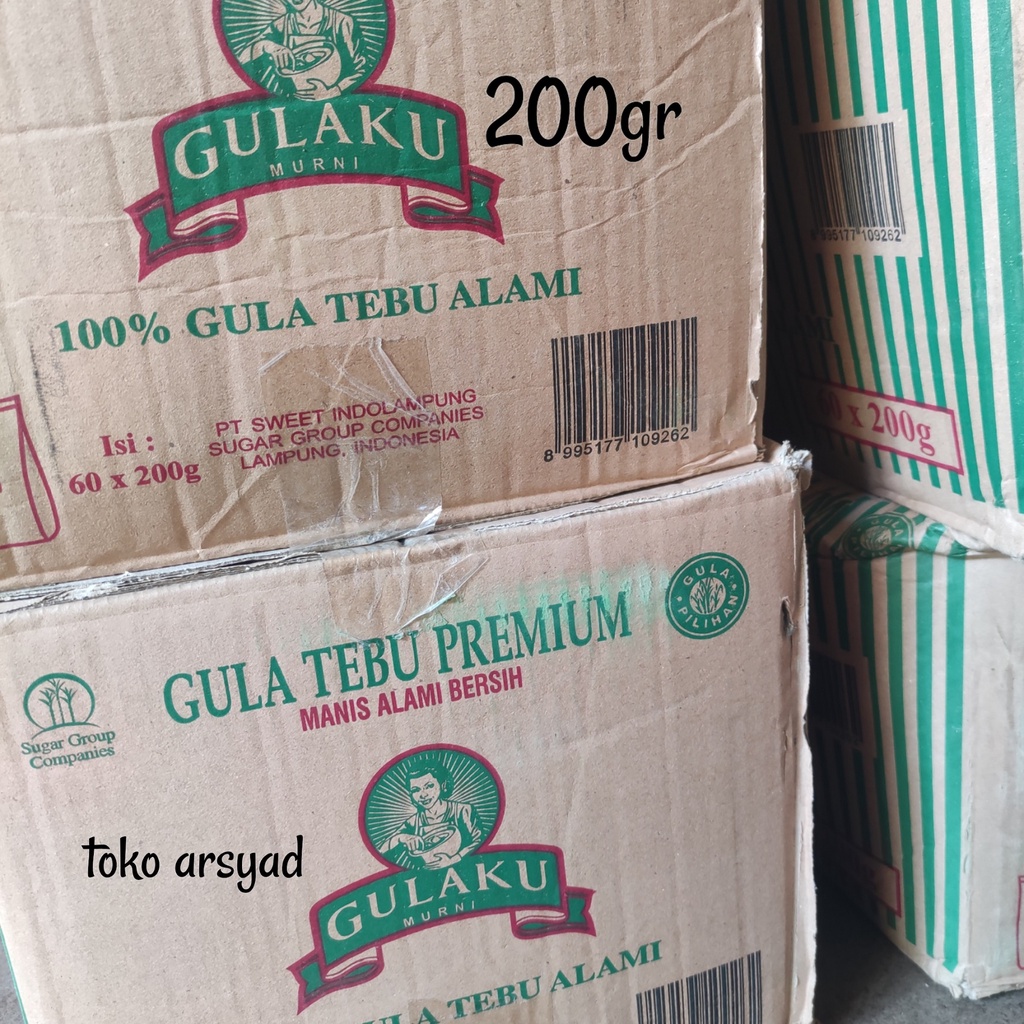 Jual Gula Gulaku 200 gr Hijau atau Kuning Dus/karton isi 60 pcs ...