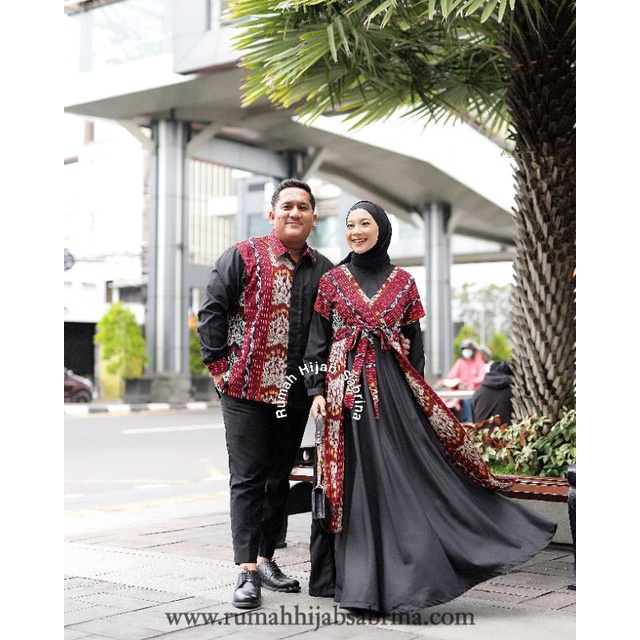 Jual SABRINA TENUN - RUMAISHA COUPLE HITAM MAROON (BISA ORDER SATUAN ...
