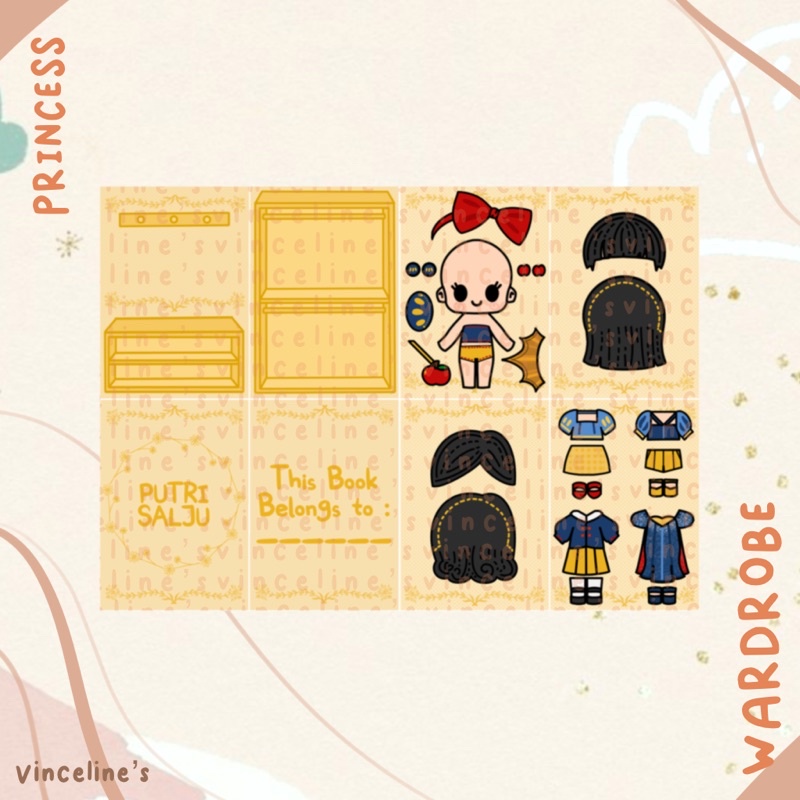 Jual Boneka Kertas PRINCESS [Wardrobe] Mainan jadul Bp | Bongkar Pasang ...