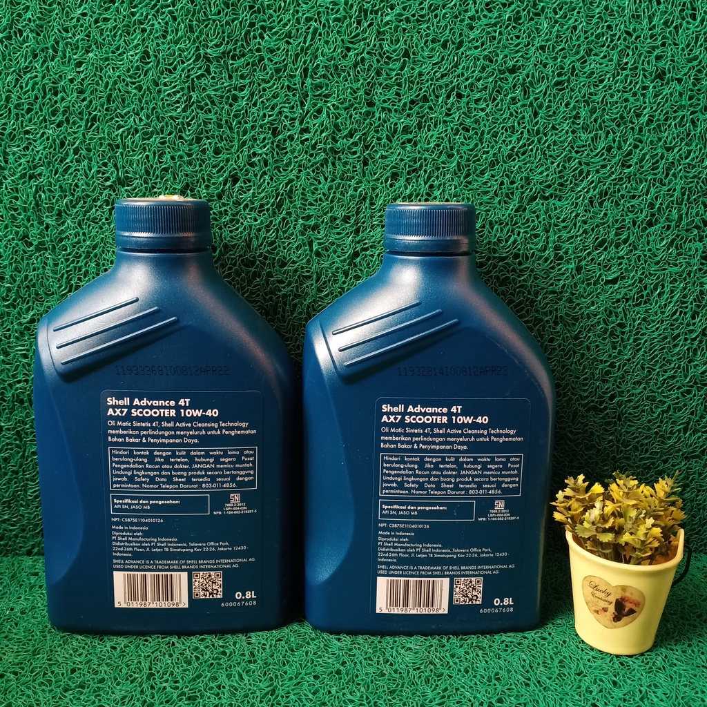 Jual PAKET 2 BOTOL OLI SHELL AX7 MATIC 800ML | Shopee Indonesia