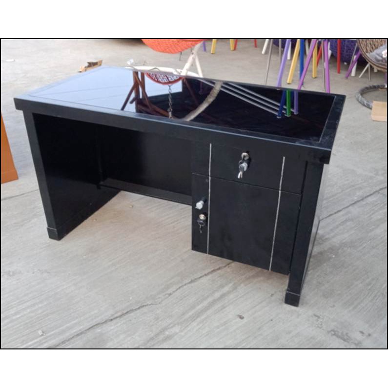 Jual Meja Kantor Meja Guru Meja Kerja kaca kayu Triplek | Shopee Indonesia