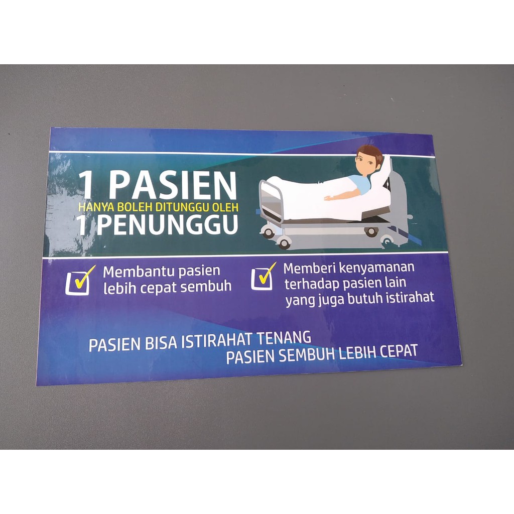 Jual Sticker Menjenguk Pasien | Hanya 1 Pasien boleh ditunggu 1 orang ...