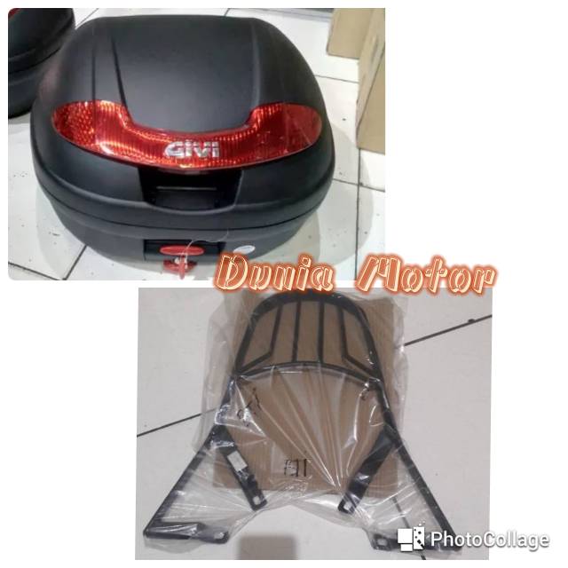 Jual Paketan Box Givi E34 dan breket box - bagi yg order silahkan mencantumkan buat motor apa ...