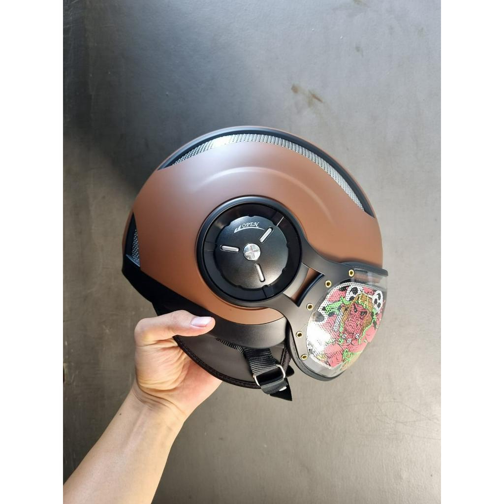 Jual ZEUS ZS 218 MATT BROWN (CACAT) | Shopee Indonesia