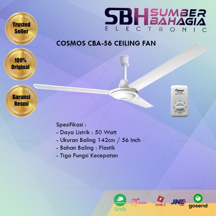 Jual COSMOS CBA-56 CEILING FAN (NEW) (KHUSUS BANDUNG) | Shopee Indonesia