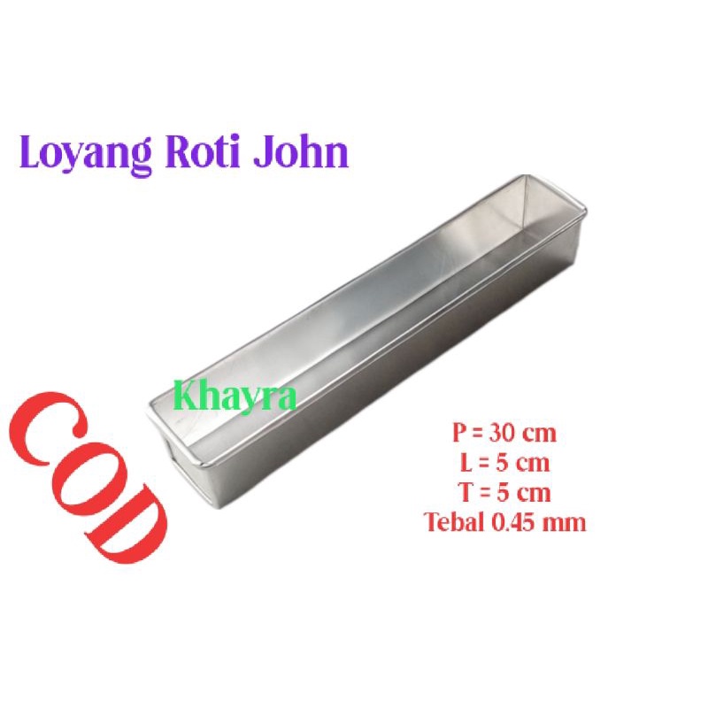 Jual Loyang Roti John 30x5x5 cm/John Bread Pan/Loyang Roti Tawar ...