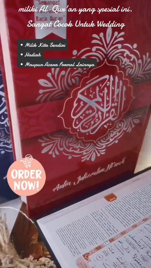 Jual Al Quran Custom Elegant Ukuran Sedang A5 free Tulis nama Al Quran ...