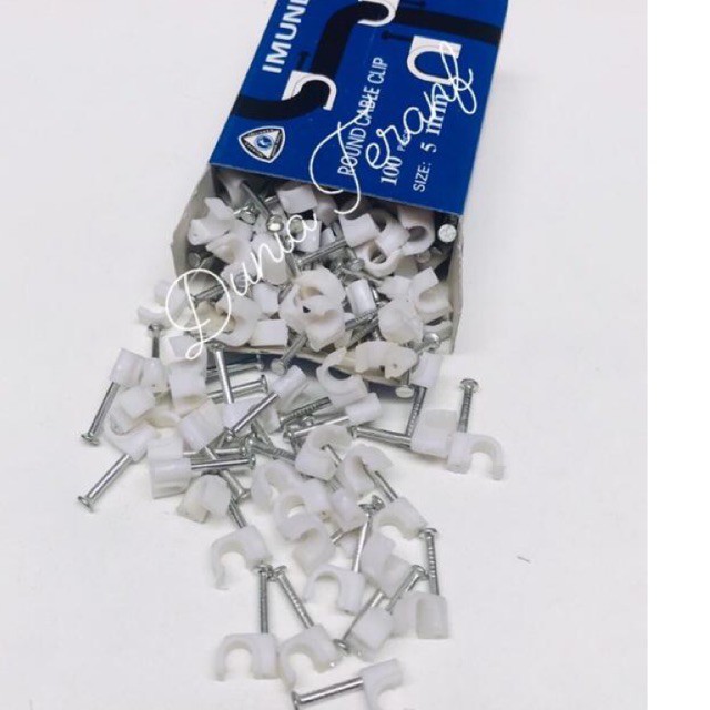 Jual 100bj Klem Kabel IMUNDEX 5 mm lengkap paku beton - Round Cable ...