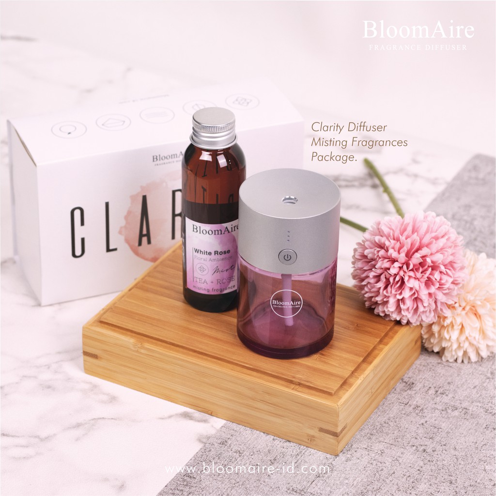 Jual BloomAire CLARITY Diffuser Pembersih Pengharum Ruangan - PINK PACKAGE | Shopee Indonesia
