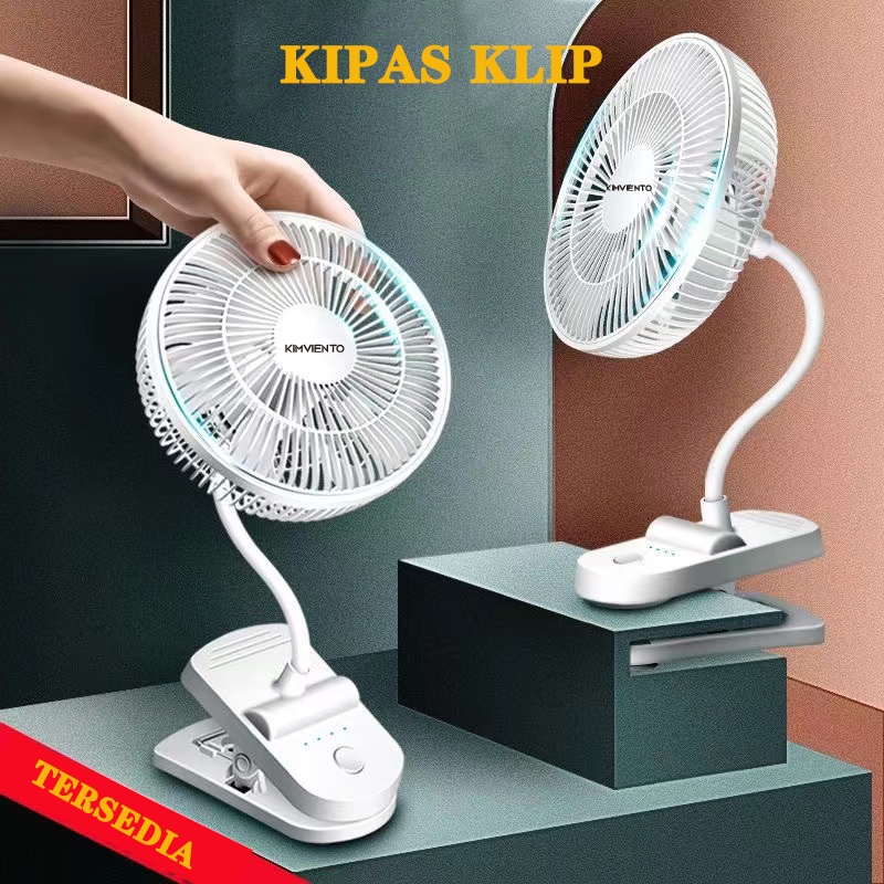 Jual Kipas Jepit Portable USB Rechargeable Kipas Angin MIni Clip Fan ...