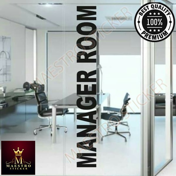 Jual M.STICKER Stiker Manager Room Wall Sticker Dingding Kaca Kantor ...