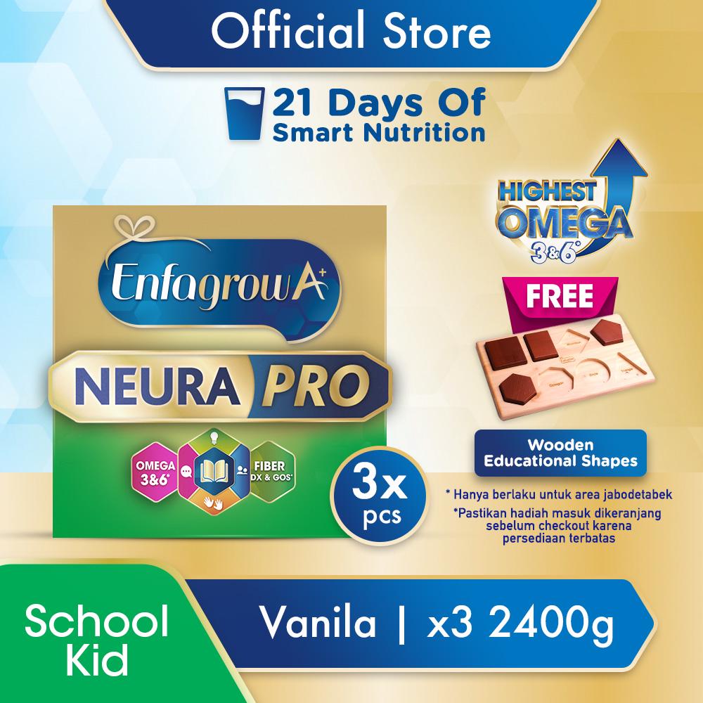 Jual Enfagrow A+ 4 Susu Anak Vanila 3x2400gr + [Free] Wooden ...