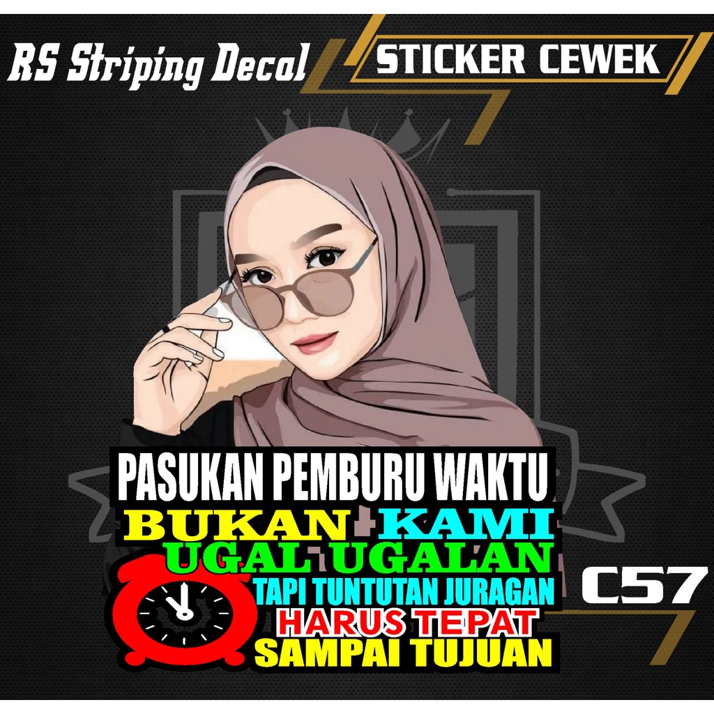 Jual Stiker Cewek vector PASUKAN PEMBURU decal mobil TRUCK Sticker KATA ...