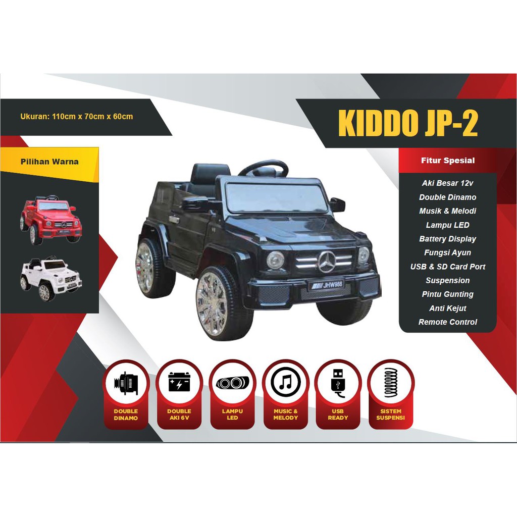 Jual MOBIL AKI JEEP MERCY KIDDO JP-2 | Shopee Indonesia