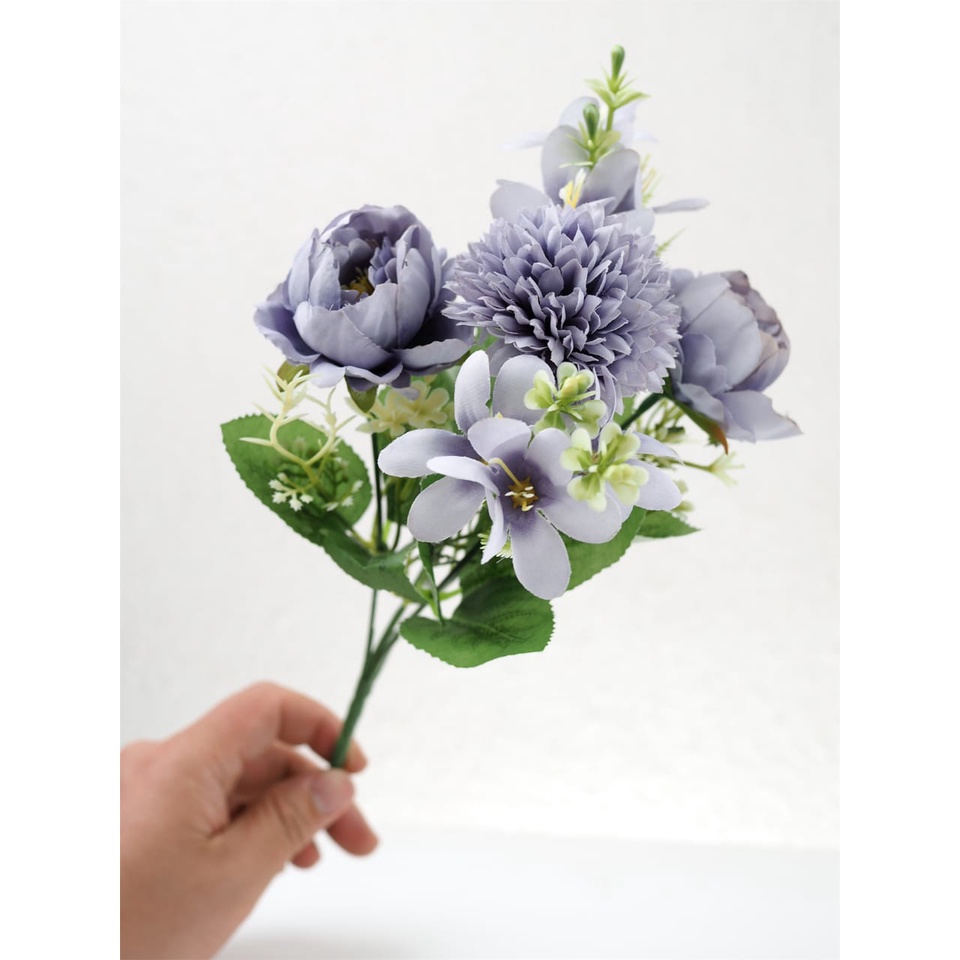Jual COD BUNGA HYDRANGEA MIX BUNGA TANGKAI PLASTIK BUNGA ARTIFICIAL ...