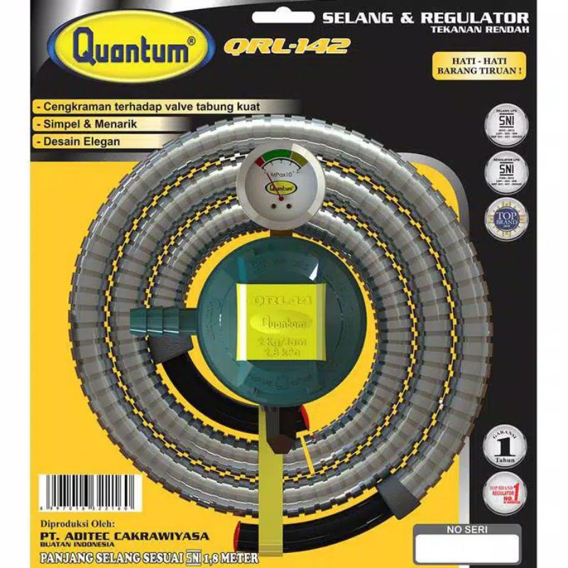 Jual Regulator Selang Quantum QRL 142 Amper, Selang plus Regulator ...