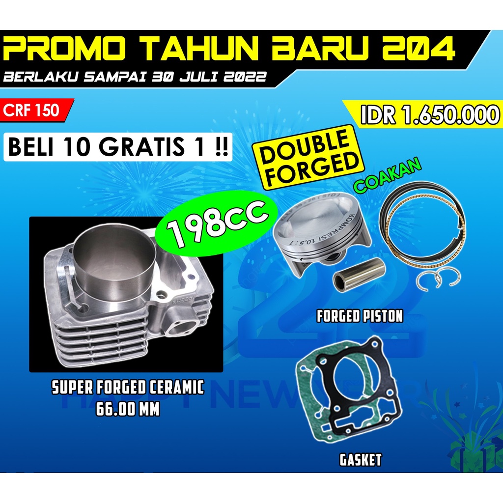 Jual BRT 202 & 204 - BLOK CERAMIC + PISTON (CRF 150) | Shopee Indonesia