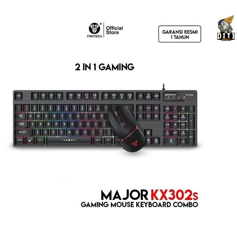 Jual Fantech KX-302 Major Bundling Keyboard Mouse Combo Gaming KX302 | Shopee Indonesia