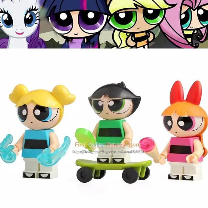 Jual Super Sale Minifigures PowerpuffS Girls Cartoon Buttercup Bubbles ...