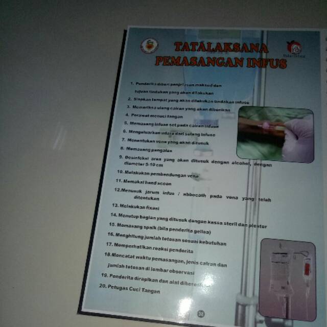 Jual Poster Tatalaksana Pemasangan Infus | Shopee Indonesia