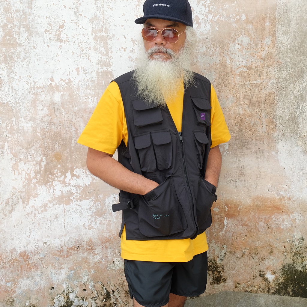 Jual UNKL347 Jaket Rompi Hitam Tebal Motif Sablon Simpel VTAZ | Shopee ...