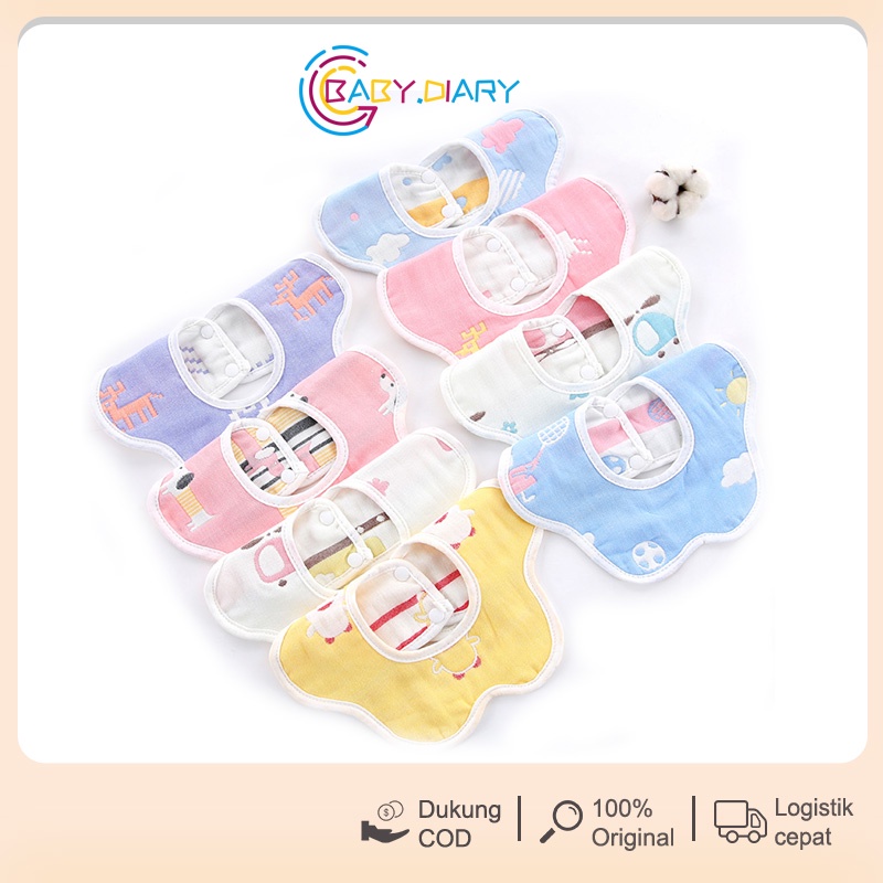 Jual [COD] handuk air liur bayi/Celemek bayi bib/kain kasa 6 lapis/360 ...