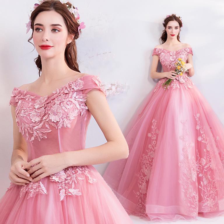 Jual Gaun pengantin Elegant Beading Lace Wedding Dress Off Shoulder ...