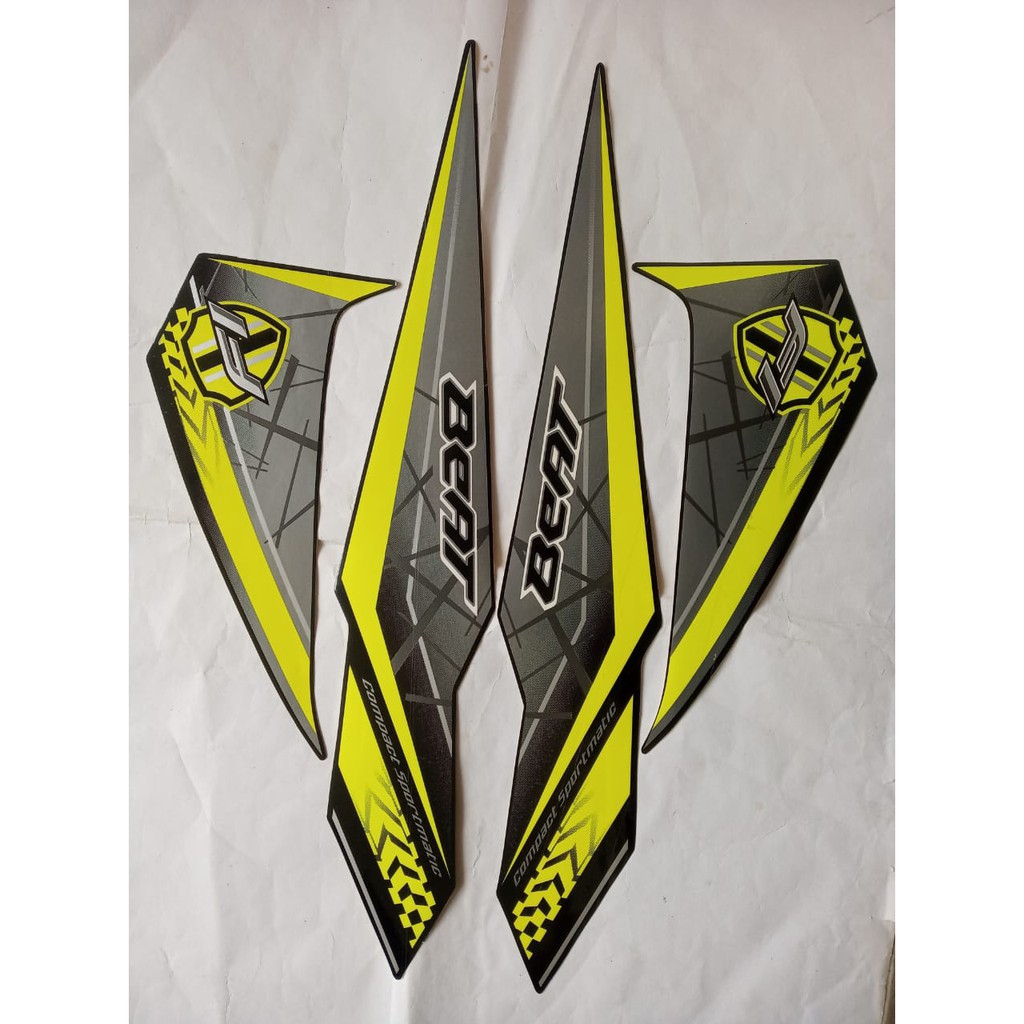 Jual stiker striping honda beat fi 2016 2017 hitam hijau | Shopee Indonesia