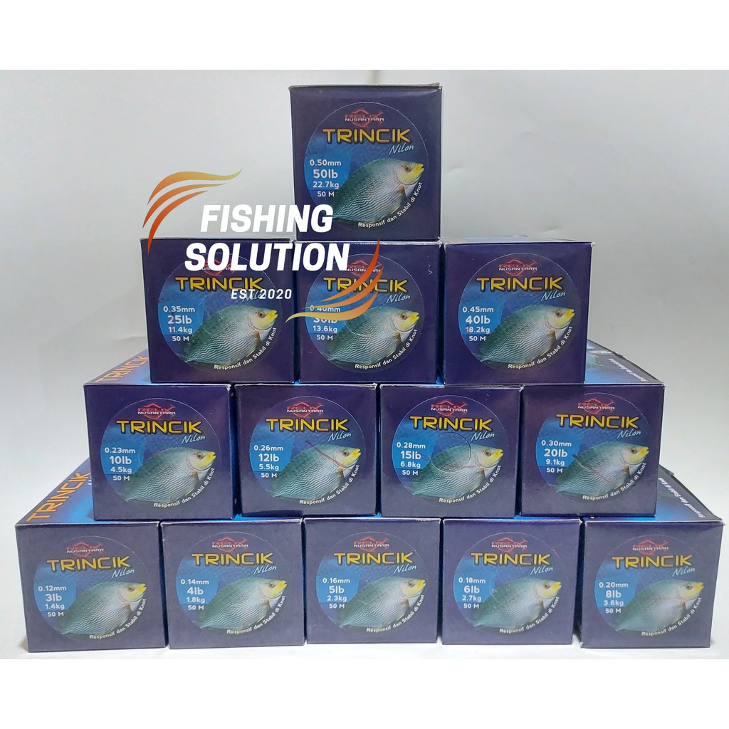 Jual Senar Murah Pancing Relix Nusantara Trincik Nilon 50 Meter ...