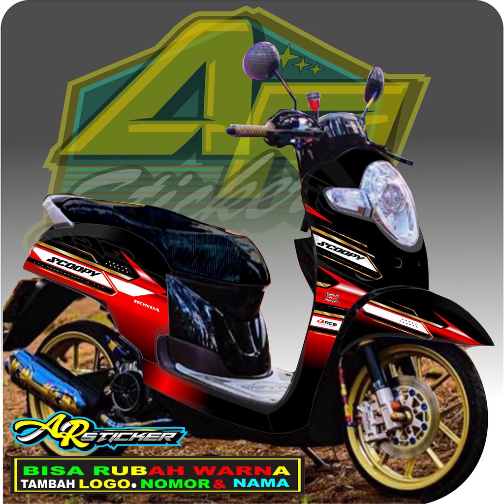 Jual KODE A Decal scoopy Decal Scoopy full body Full Blok Decal Scopy ...