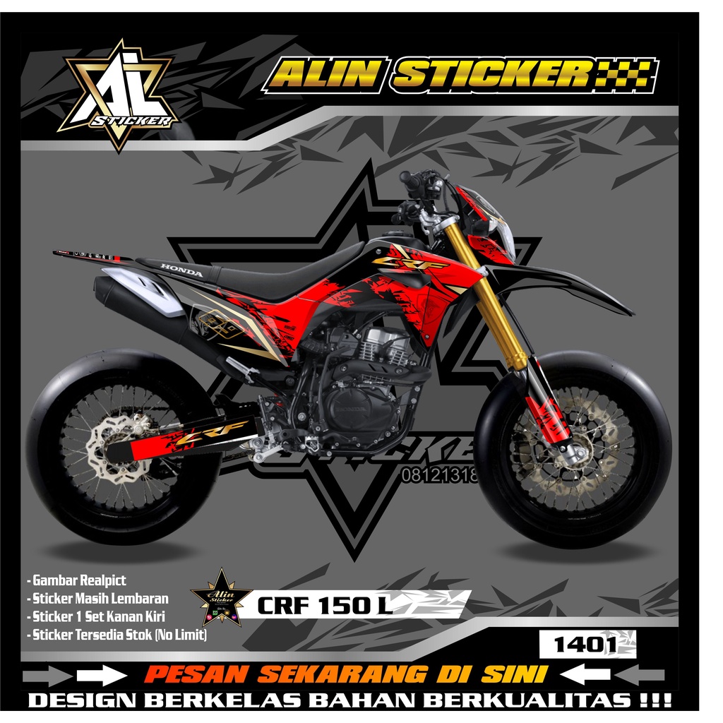 Jual 1401 DECAL STICKER CRF 150 L FULL BODY VARIASI RACING | Shopee Indonesia