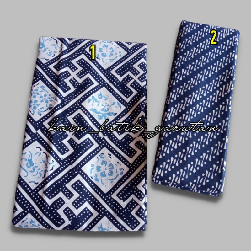Jual Kain Batik Benji Biru Navy Khas Batik Pekalongan Ukuran Panjang ...
