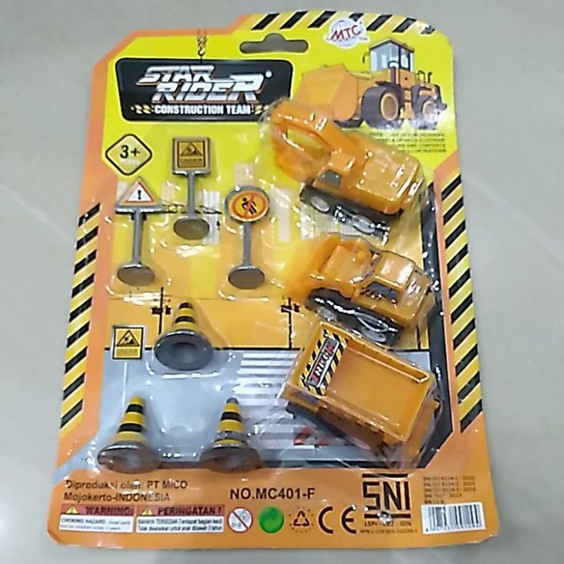 Jual Mobil mobilan set konstruksi rambu mobil buldoser set proyek dump ...