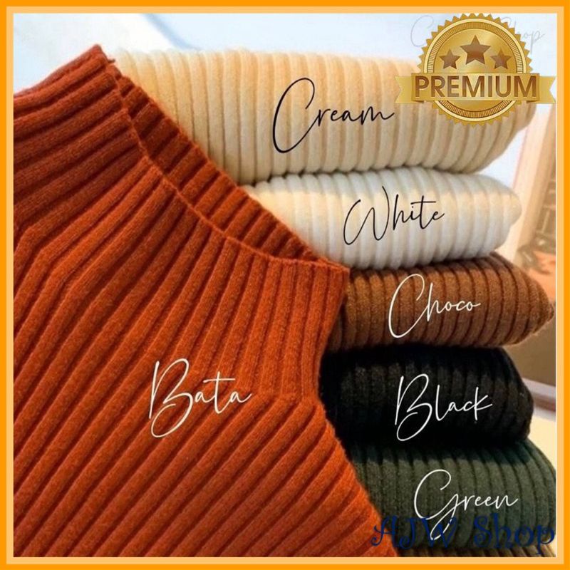 Jual Inner Rajut Aisha Turtleneck || Manset Rajut Premium | Shopee Indonesia